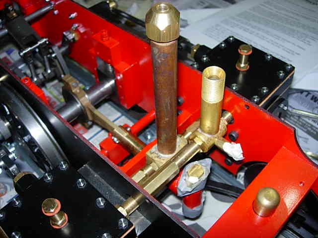 Steam pipes and reversing lever